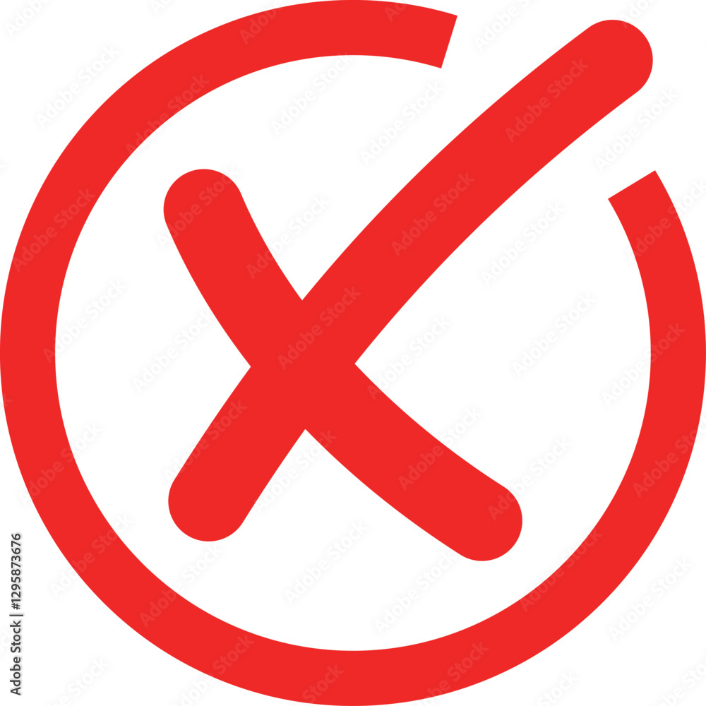 Check mark icon button set. Transparent background. Check box icon with right and wrong buttons ...