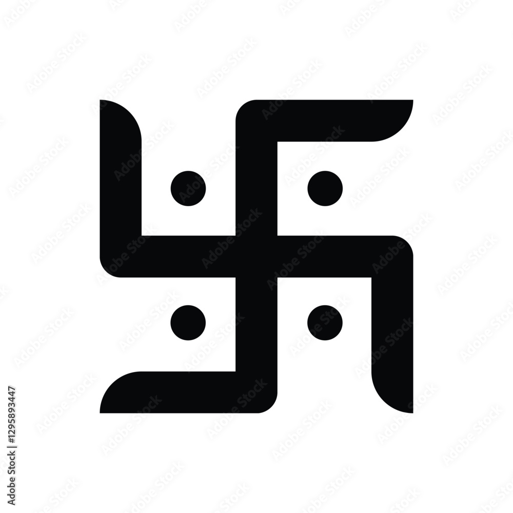 Hinduism swastika icon. symbol in square shape Swastika. High ...