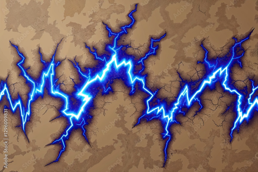 Earthy Beige Background with Dynamic Electric Blue Lightning Designs ...