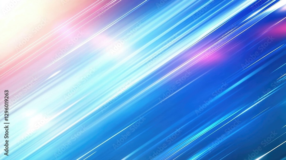 Dynamic Anime Motion. Vivid Blue Gradient Lines Creating a Fast-Paced ...