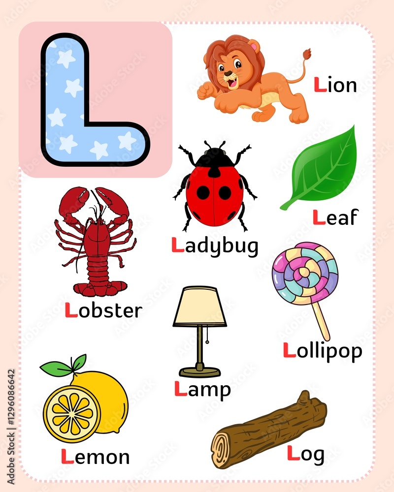 Alphabet chart for kids to learn alphabet letters with cute ...