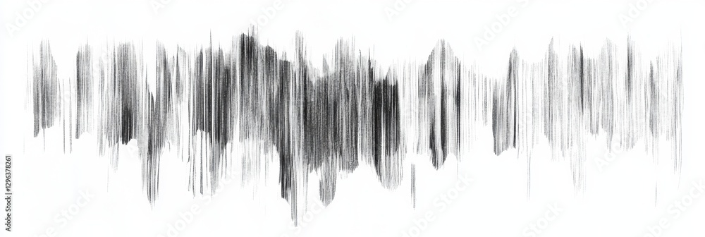 Sound wave representation showing varying frequencies and amplitudes ...