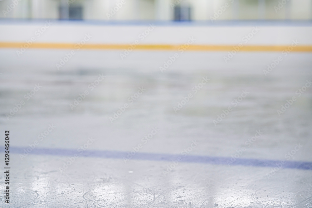 Empty ice rink, ice texture background for product display, ice arena ...