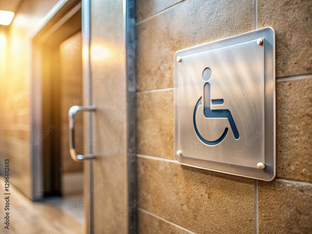 Accessible Restroom Sign, ADA Compliant Bathroom Symbol, High-Depth-of ...