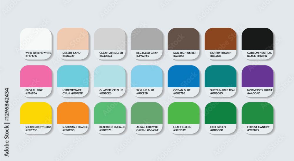Stockvektorbilden Environmental Engineer Color Guide Palette with Color ...