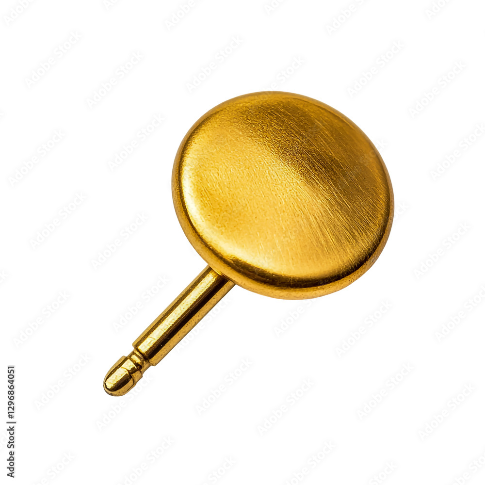 Gold brass push pin, clipart on a transparent background, PNG Stock ...