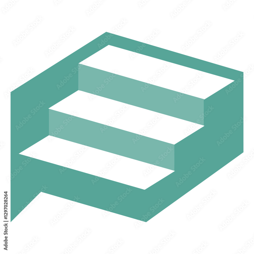 Stairway to Success: A clean, minimalist image depicting a stylized ...