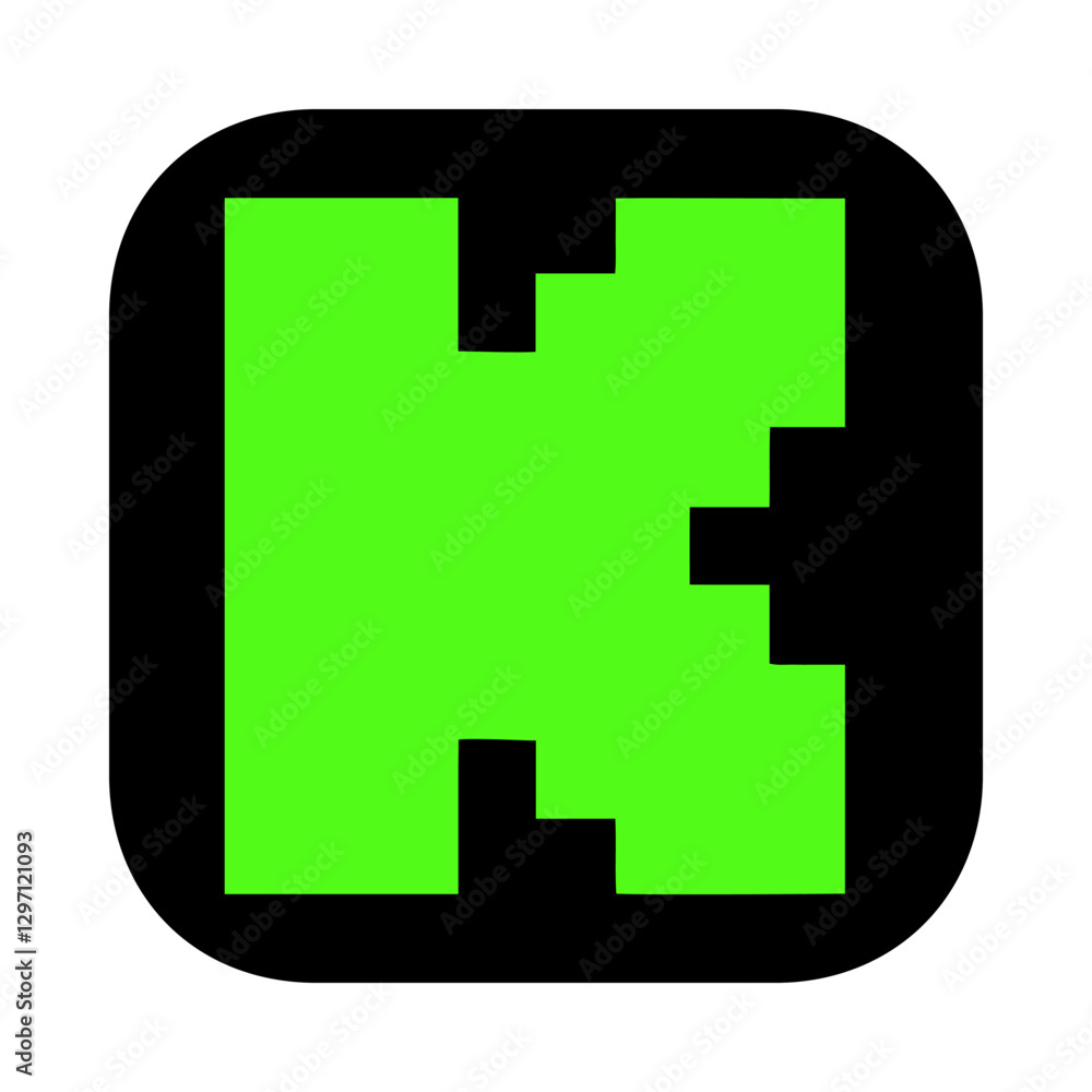 Kick app icon. Interactive livestreaming service. Gaming, social media ...