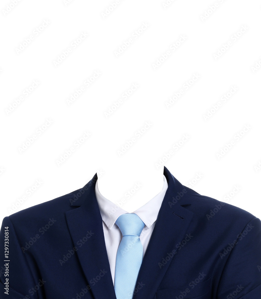 Passport photo, ID card or other document photo. Formal outfit without ...