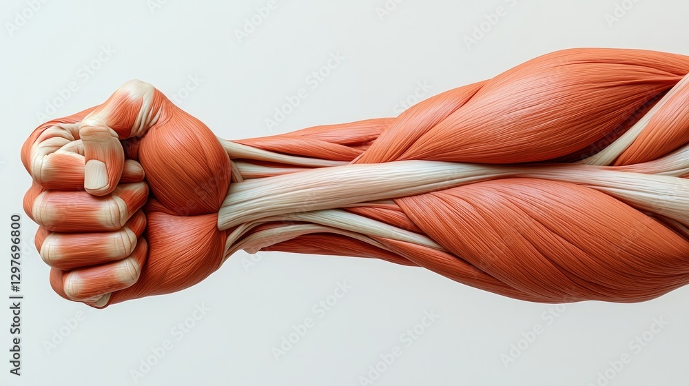 Human Arm Muscle Anatomy: A Detailed 3D Render of the Forearm and Hand ...
