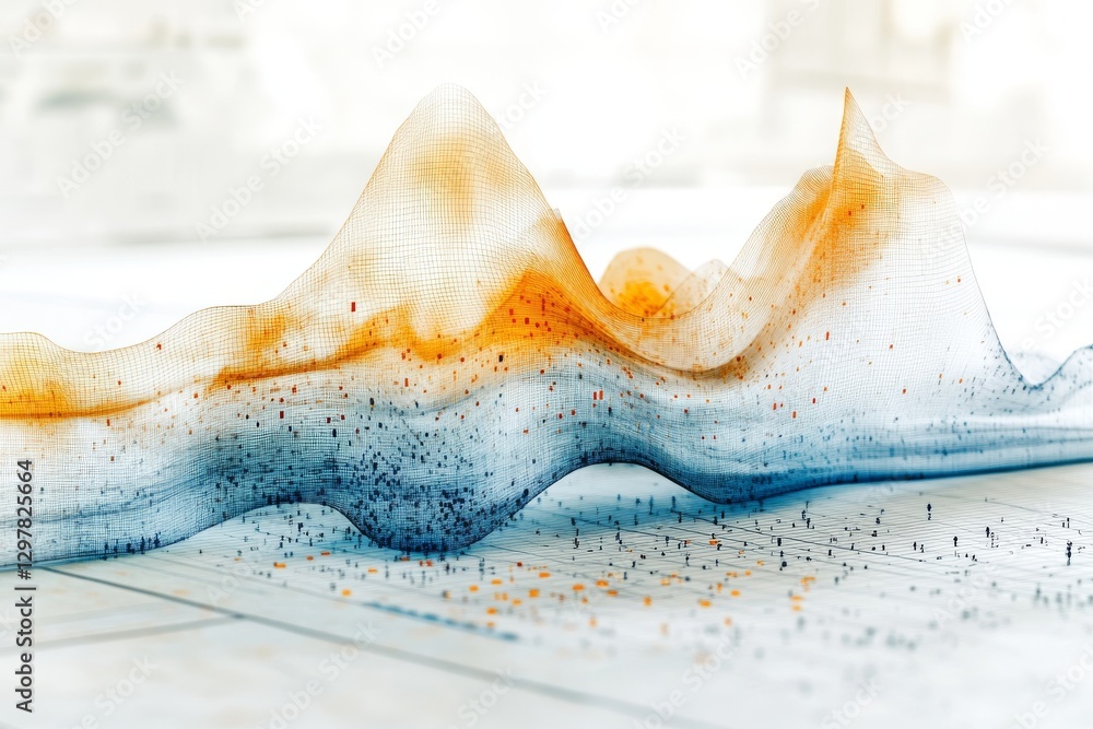 An evenly shaped graph of a normal distribution reveals a gradual drop ...