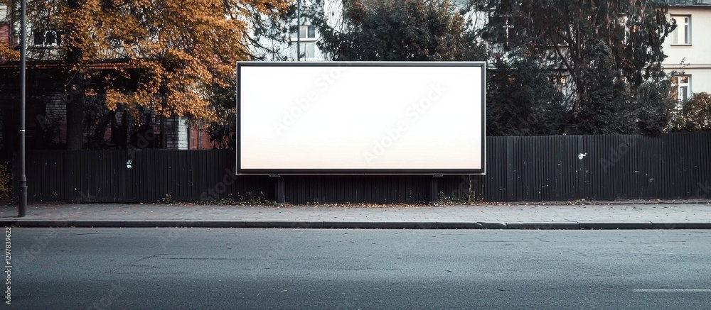 Mockup of an Urban Billboard Showing Available Advertising Space Stock ...