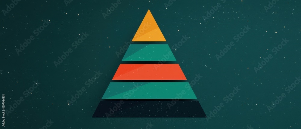 Data Analysis Infographics concept. Pyramid Infographic Showcasing ...