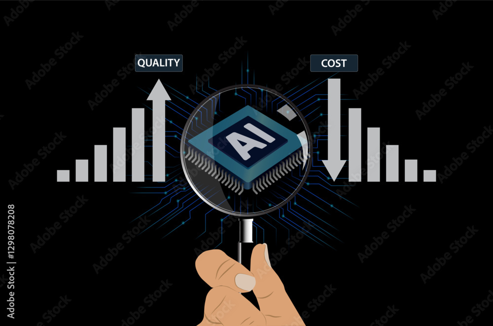 AI powered business optimization concept, Cost reduction and Quality ...