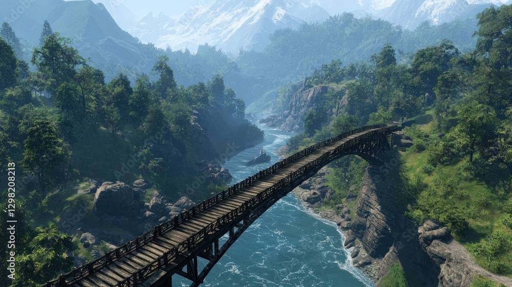 Disaster relief efforts mountain valley gigapixel image natural ...