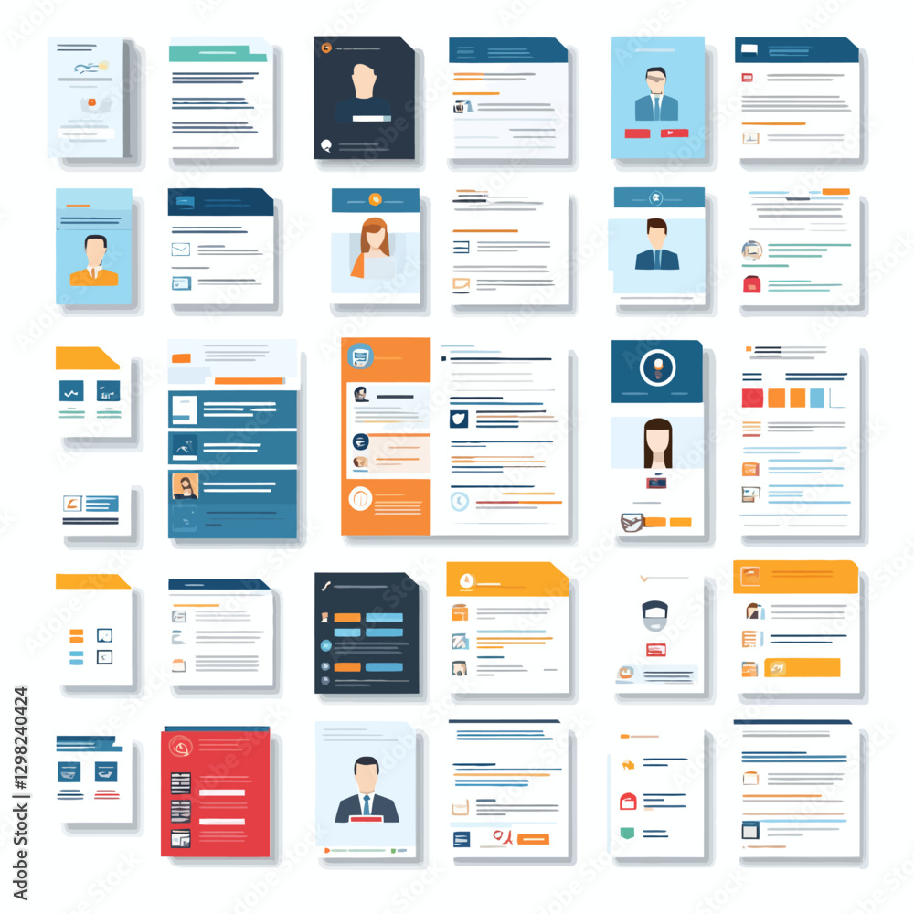 Job Application Resume Portfolio with Modern Layout and Profile ...