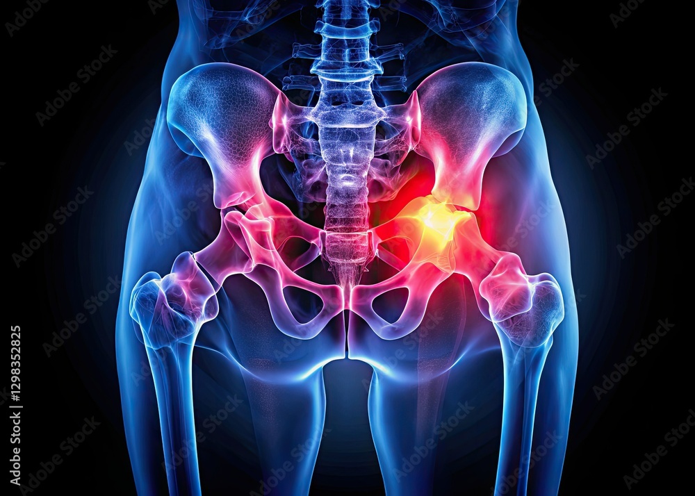 Osteoporosis fracture: A night-lit hip X-ray showcases the fragility of ...