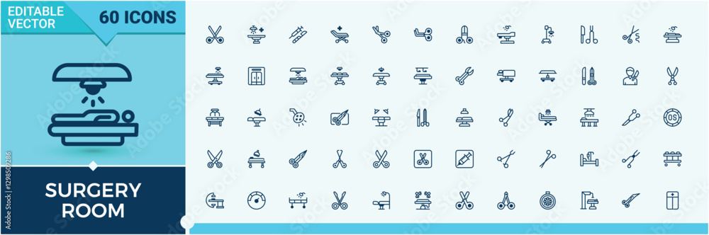 Surgery Room icon collection. Contains related to doctor, care, medical ...