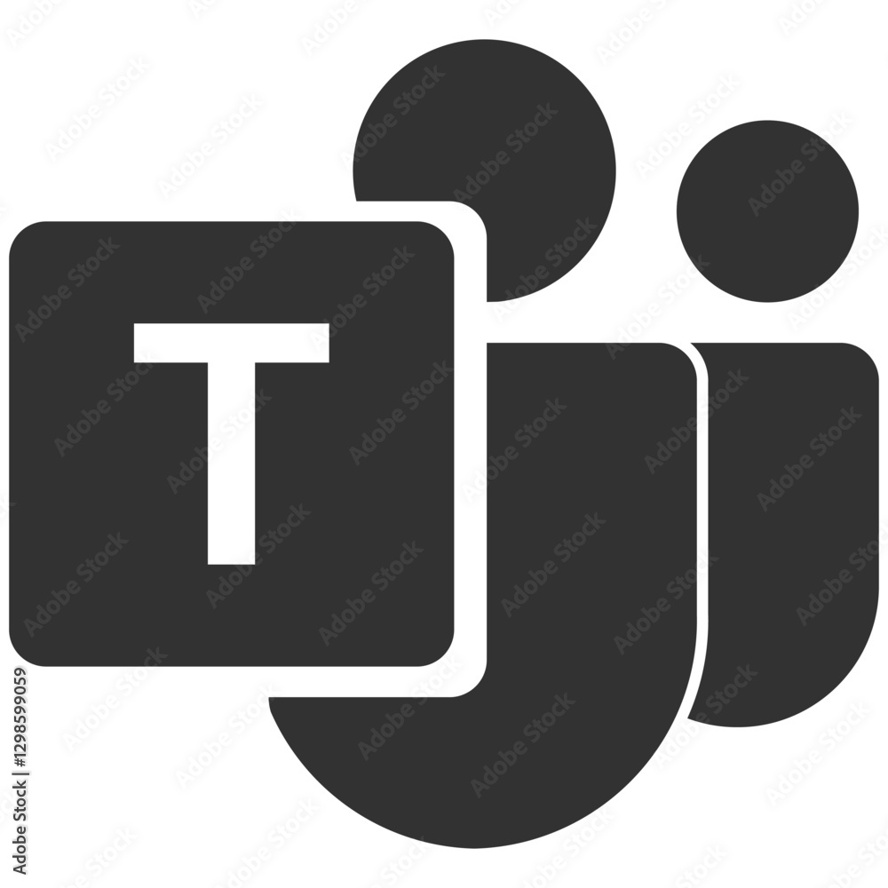Microsoft Teams logo icon. Social media icon. Popular social media logo ...