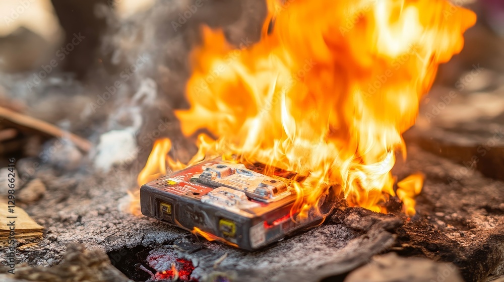 Lithium battery danger of overheating, burning, and exploding due to ...