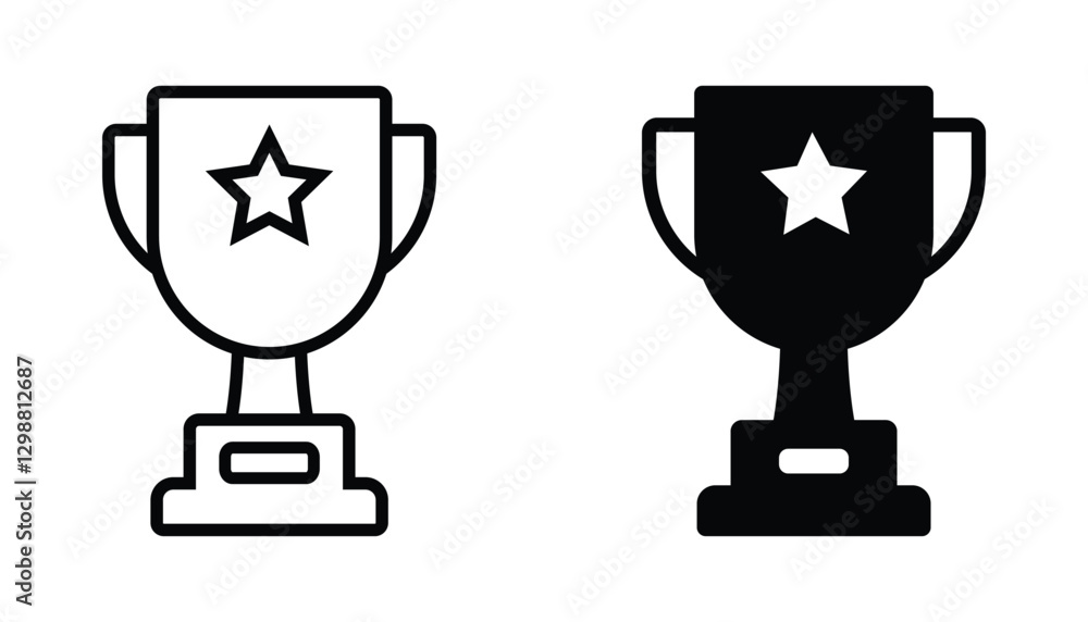 Vector de Stock trophy icon vector. award cup vector sign. champion ...