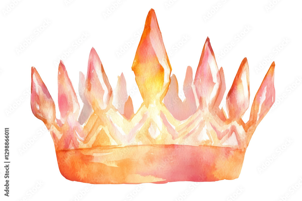 Elegant watercolor crown png with transparent background for graphic ...