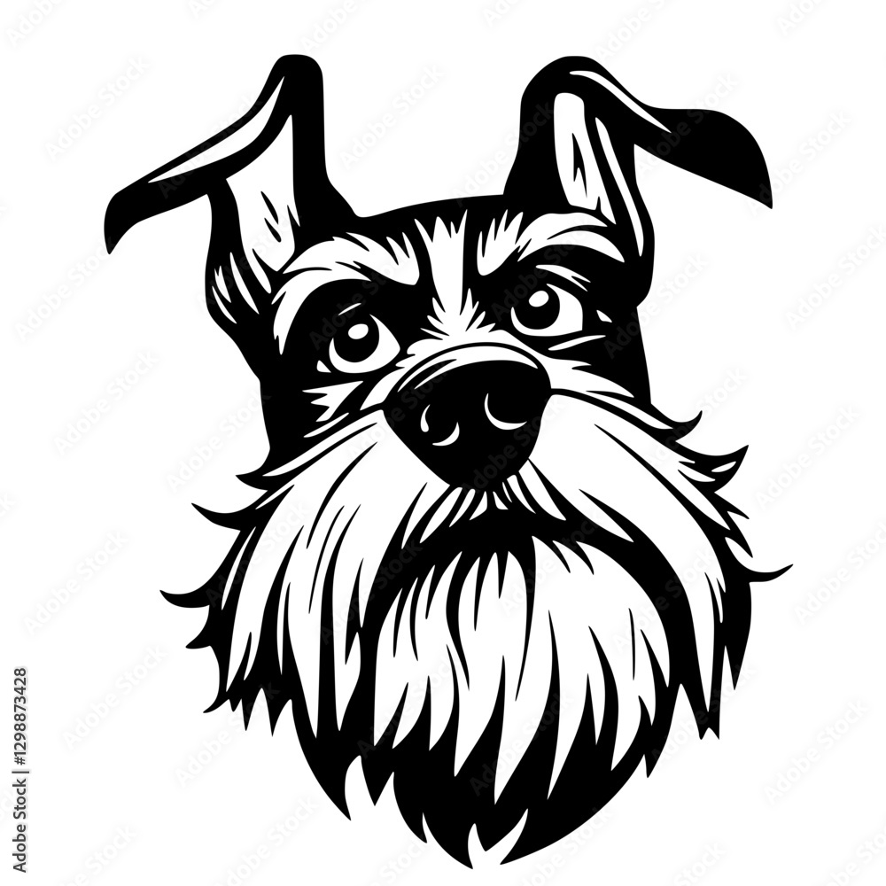 Miniature Schnauzer SVG, Silhouettes svg, Dog Peeking SVG for Cricut ...