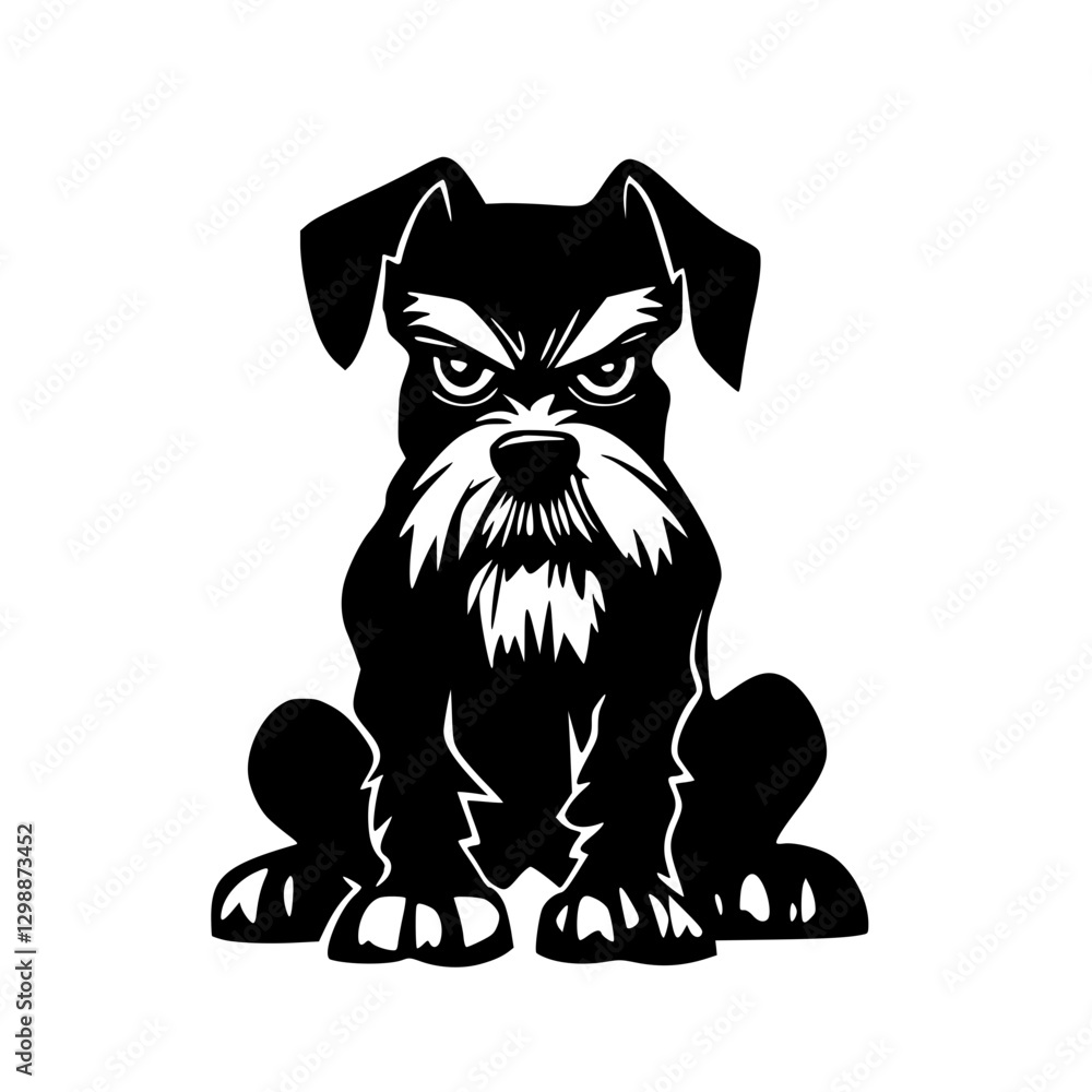 Miniature Schnauzer SVG, Silhouettes svg, Dog Peeking SVG for Cricut ...