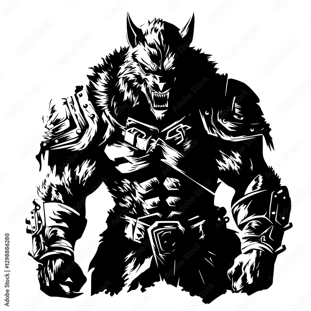 Ferocious Werewolf – Illustration for Fantasy Art, Game Design, Book ...