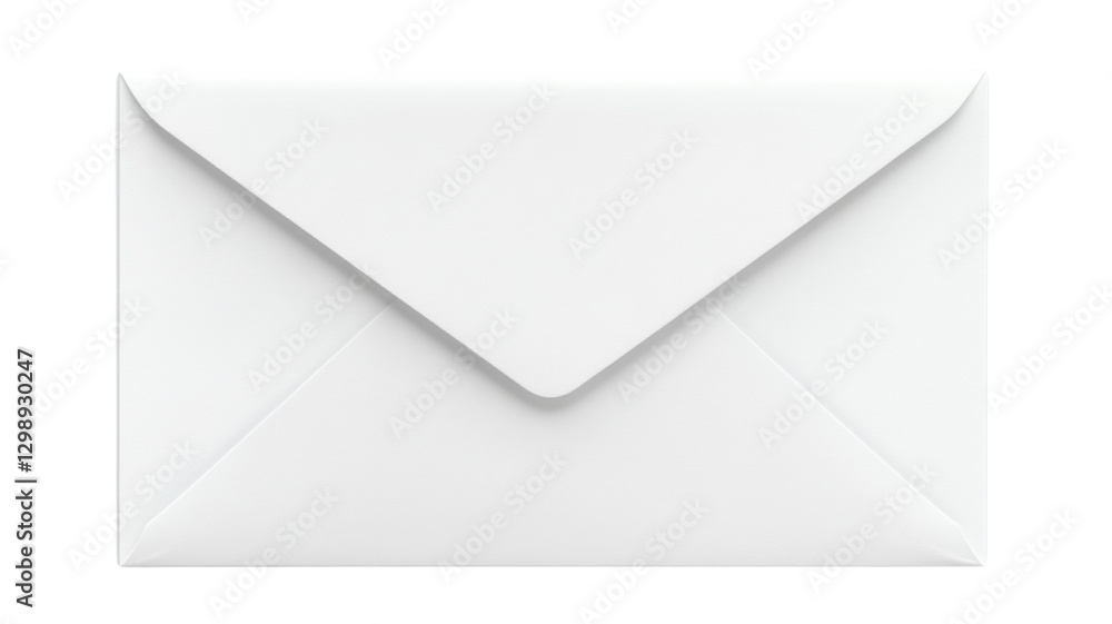 Realistic white blank envelope with transparent background for easy ...