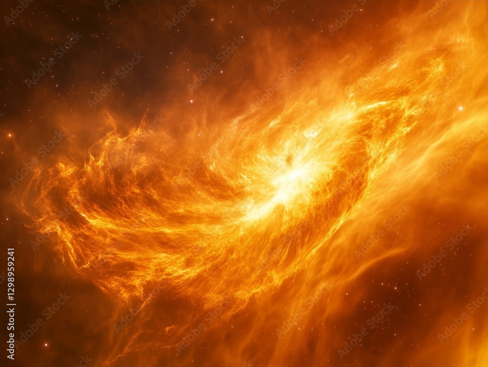 protostar forming in a nebula, showcasing the stunning glow and the ...