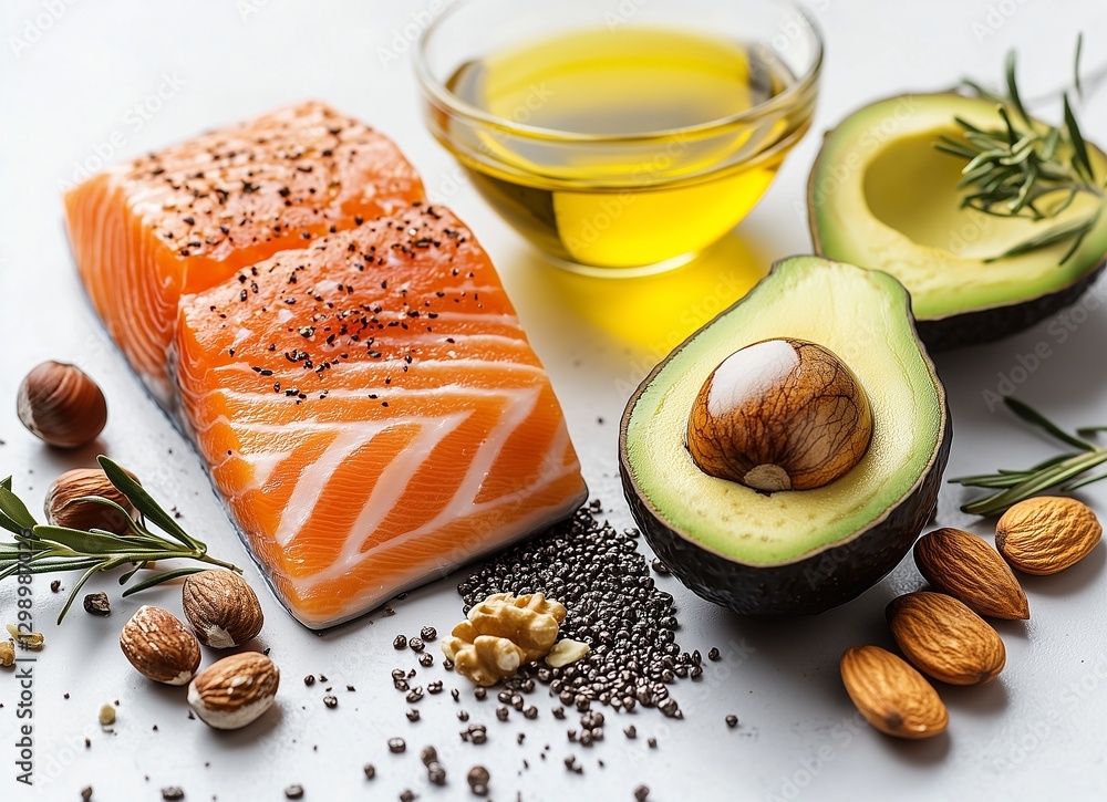 Healthy Foods for a Balanced Diet Rich in Omega3 Fatty Acids and ...