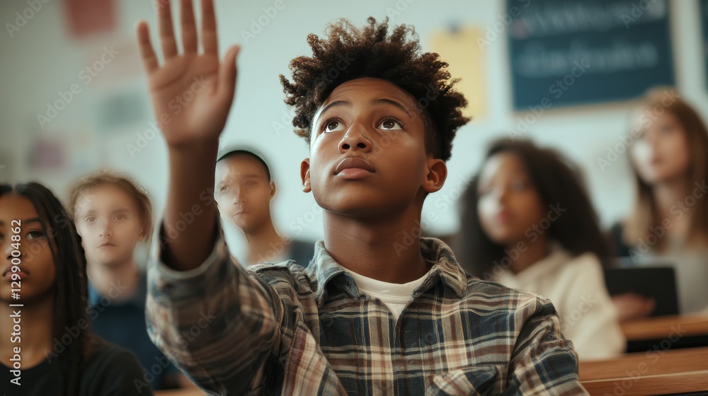 In a high school classroom, Gen Z students listen attentively. One ...