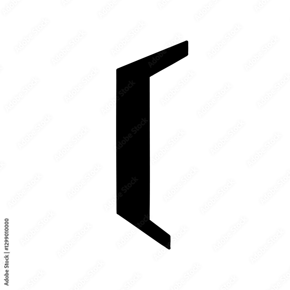 Magic left parenthesis symbol in hand drawn style. Vector illustration ...