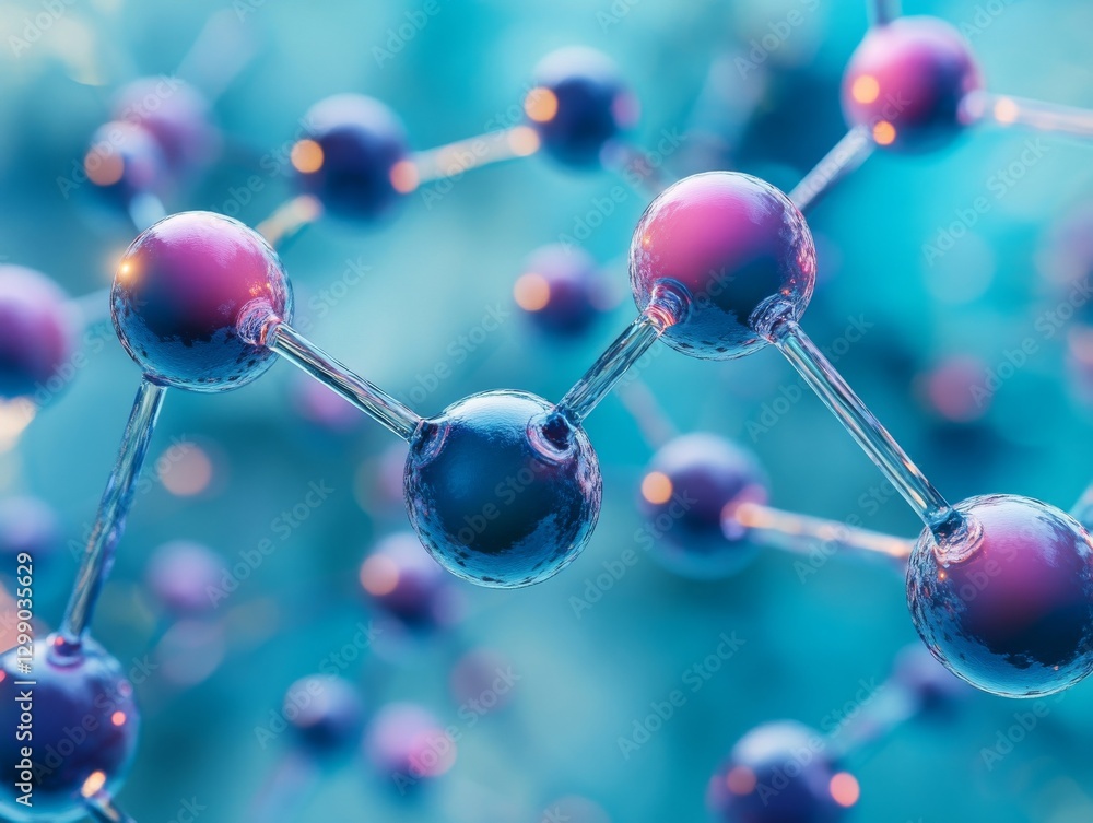 Visualization of atomic bonds breaking and reforming, displaying ...