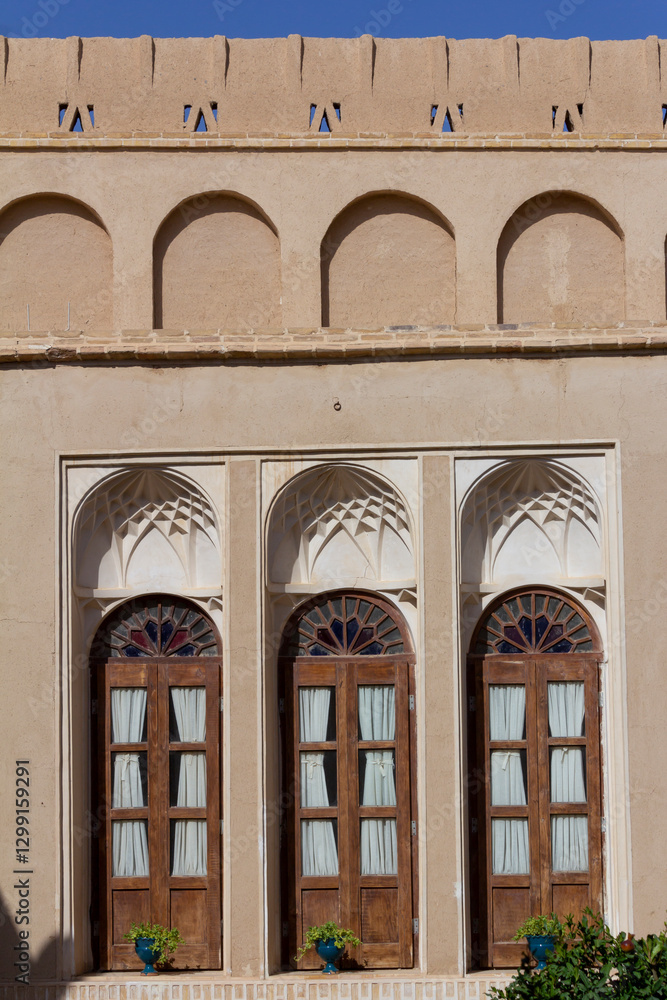 Traditional Persian architecture of Aghazadeh Mansion in Abarkouh, Yazd ...