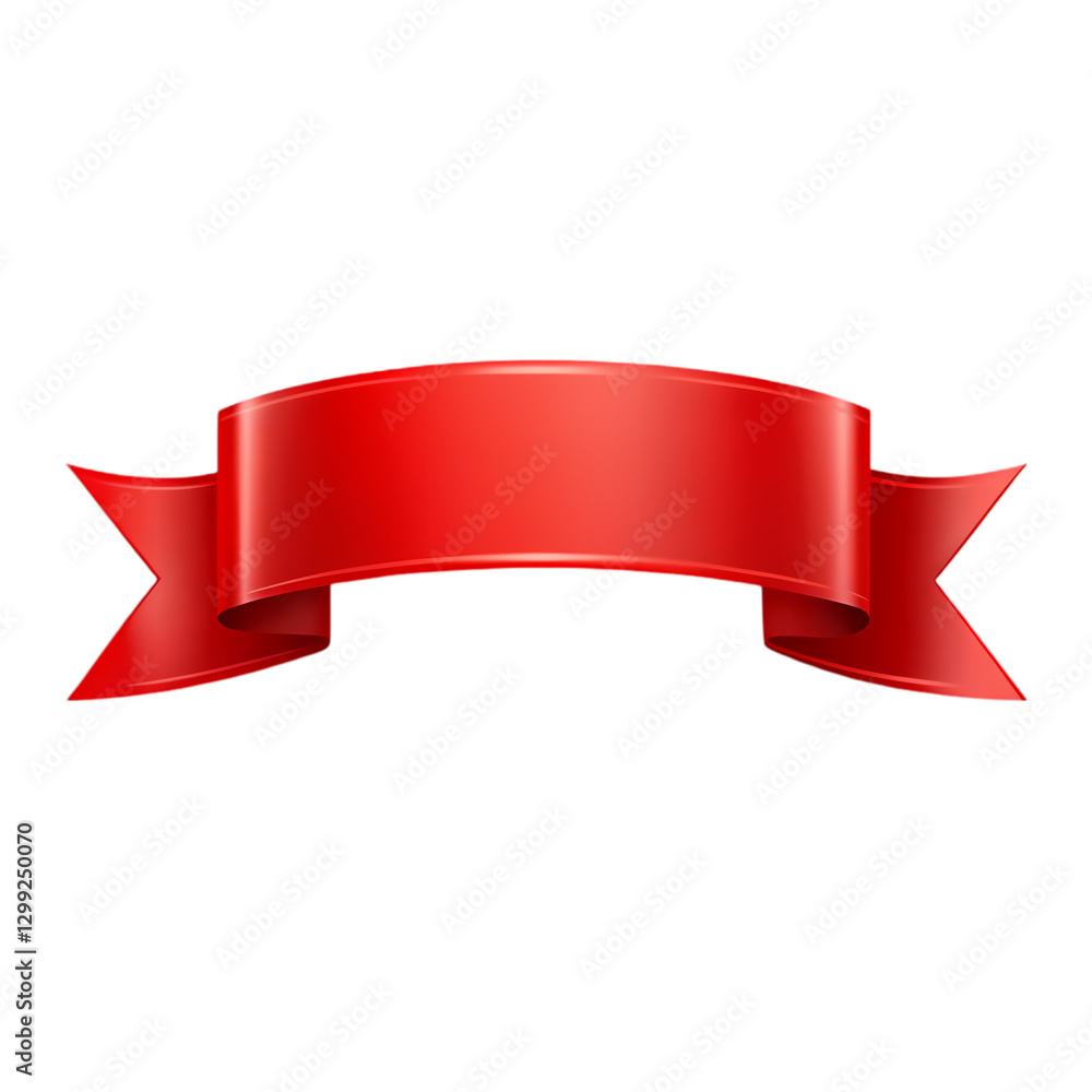 Red Ribbon Banner Clipart isolated on transparent background Stock ...