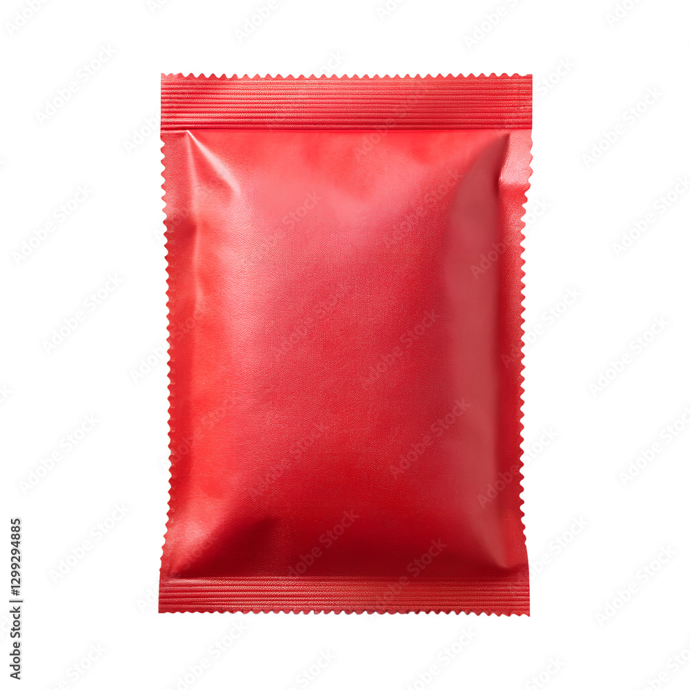 blank red paper sachet isolated on transparent background, png Stock ...