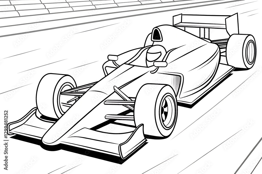 coloring pages of a race car