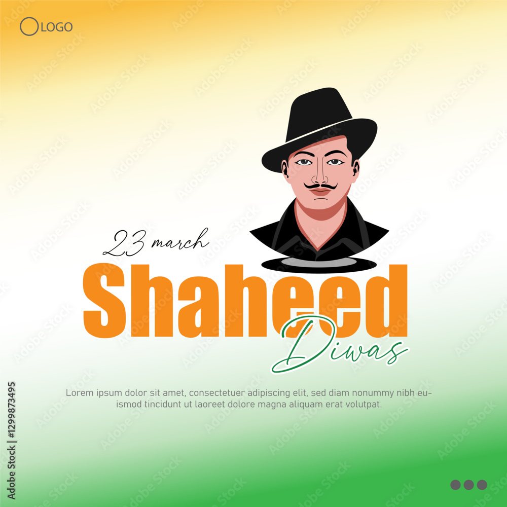 Vector de Stock Shaheed Diwas, or Martyrs' Day, is observed in India to ...