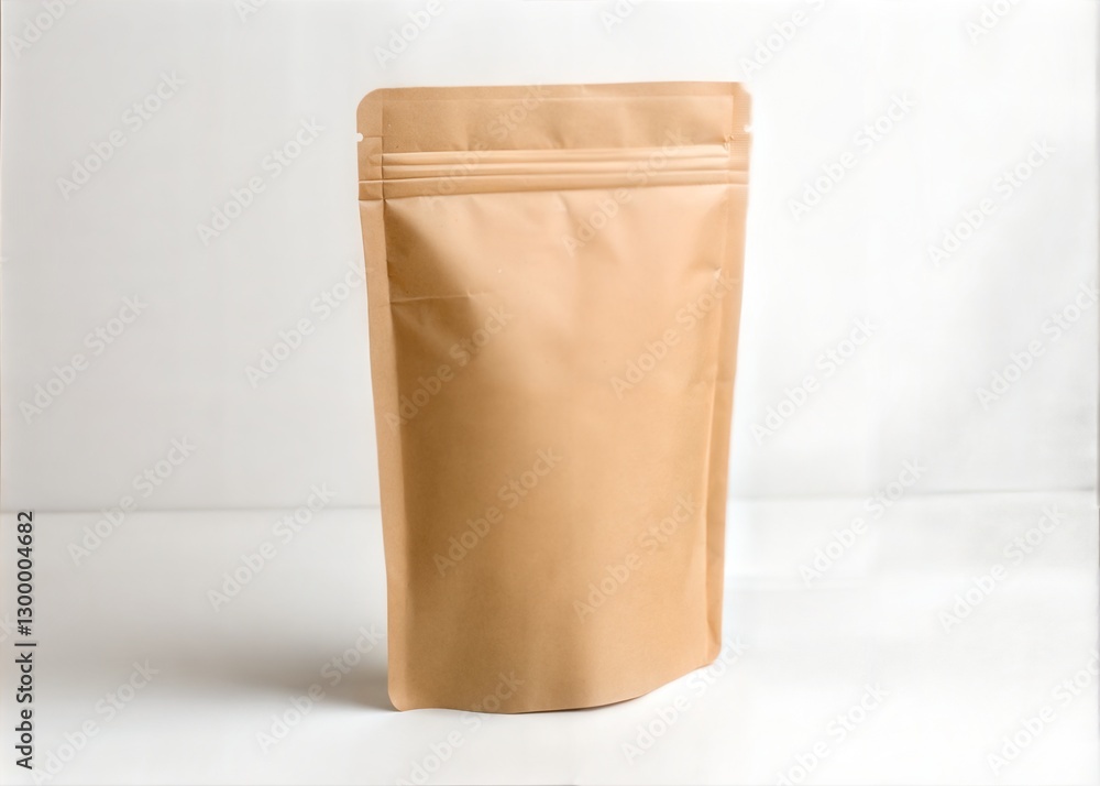Blank Beige Ziplock Packaging Bag Stock Photo | Adobe Stock