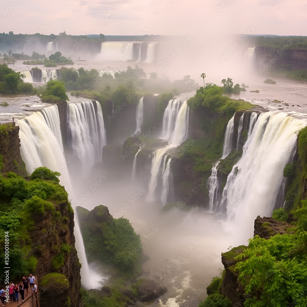 Foz de Iguazu (Iguacu Falls), the largest waterfalls in the world ...