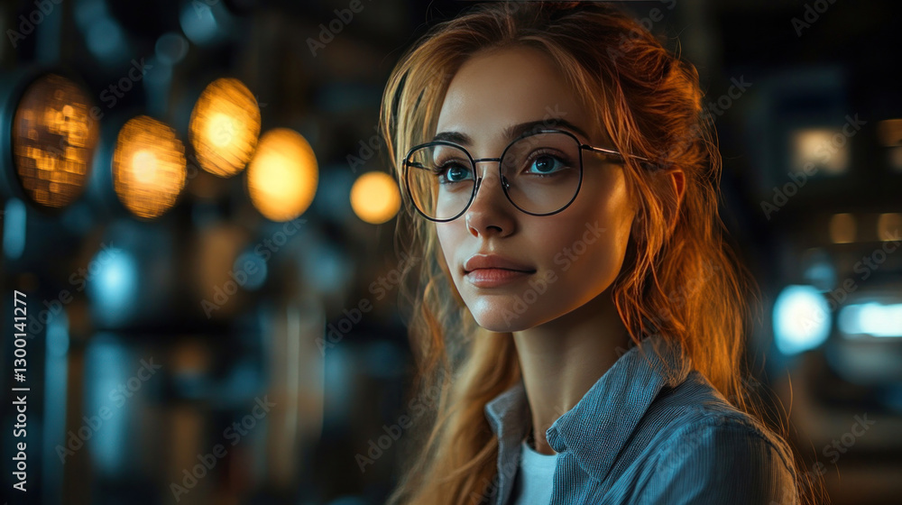 Young engineers brainstorming AI-driven renewable energy solutions, sketching futuristic wind ...