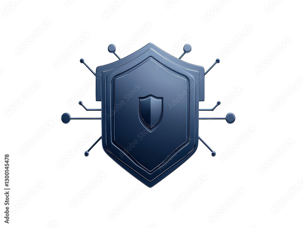 Medieval fantasy shield with sword and shield emblem, a symbol of ...