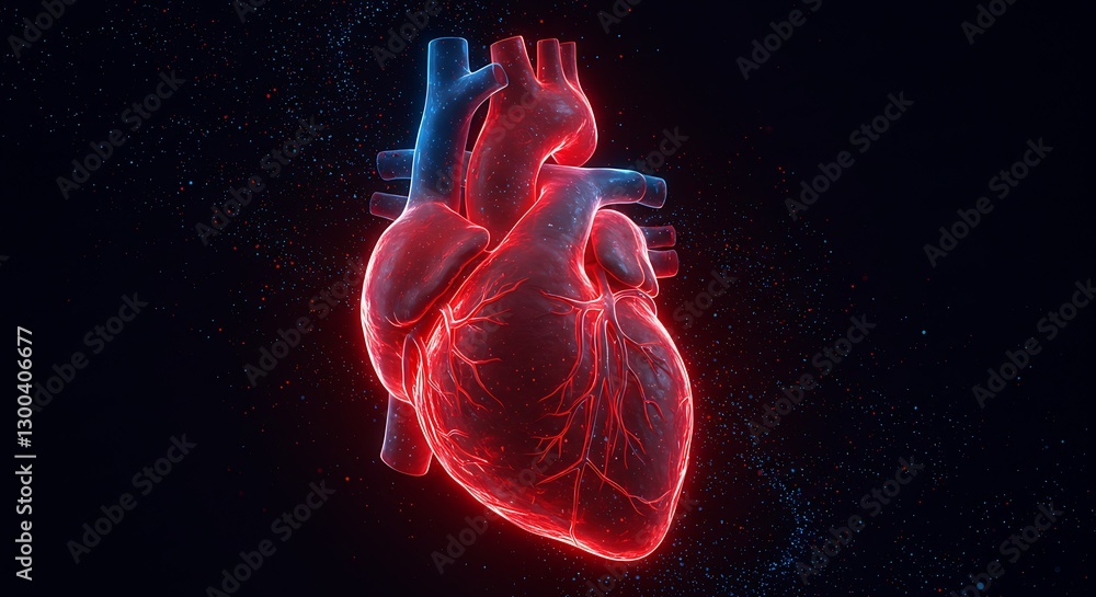 Heartbeat, ECG line, cardiac cycle, anatomical heart illustration, life ...