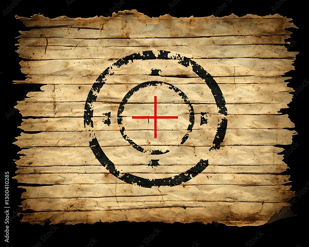 Target Practice. Old, aged, paper texture Stock Photo | Adobe Stock