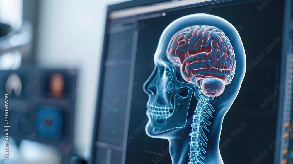 Exploring brain structure and function laboratory 3d anatomy visualization digital environment ...