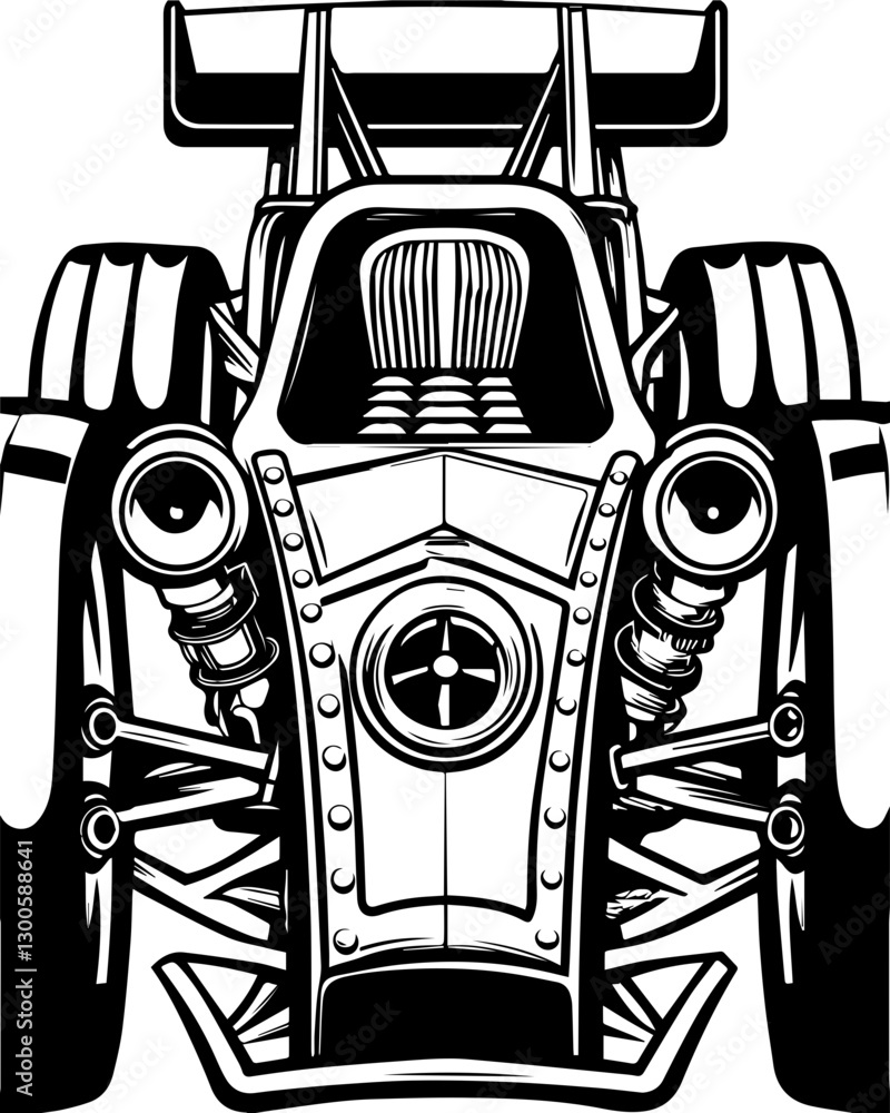 SVG vector features steampunk engineers, vehicles, and gadgets.Classic ...