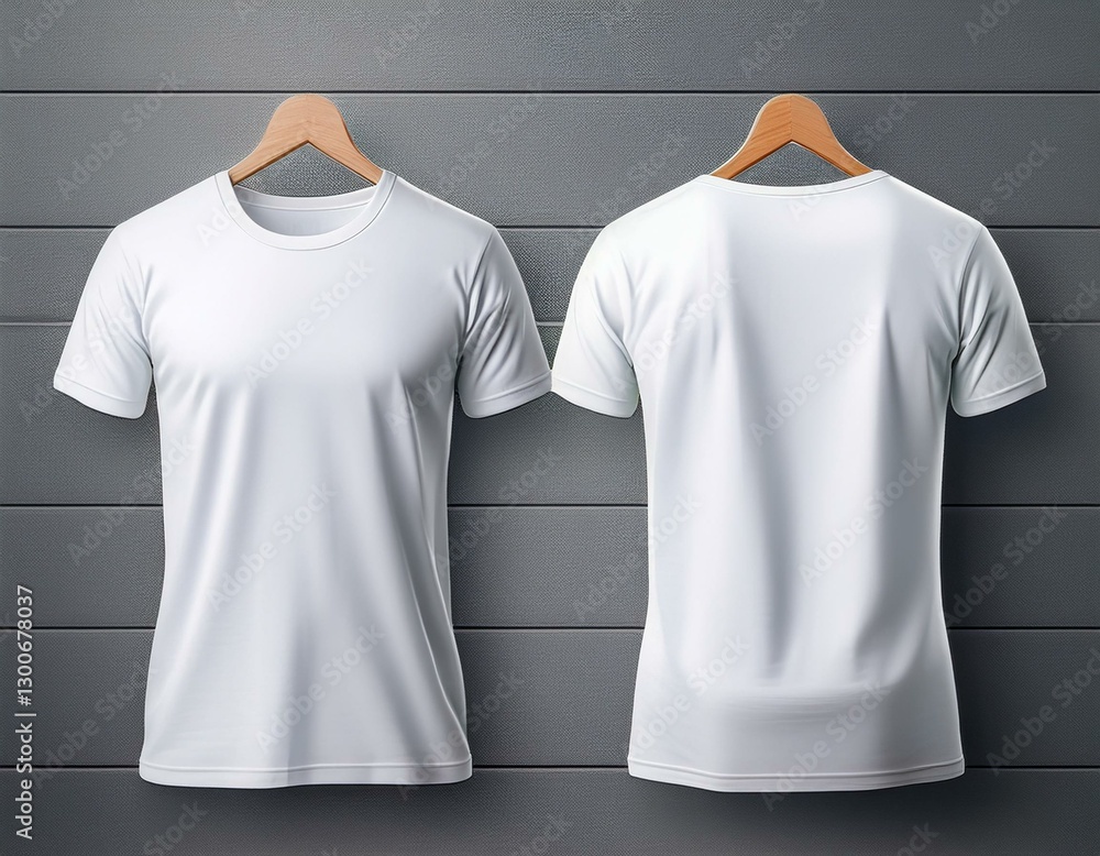 blank white t shirt template front and back view for graphic design and ...
