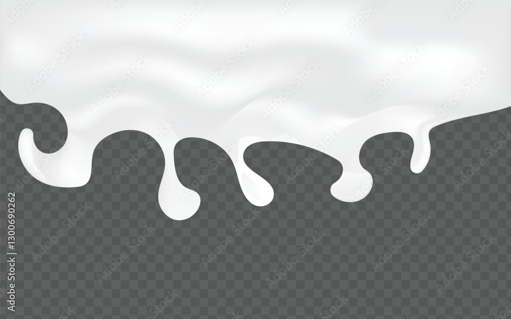 This is a 3D vector file featuring a realistic milk splash effect with ...